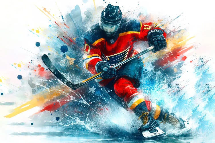 Ice Hockey I Canvas Wall Art by Paul Rommer | iCanvas