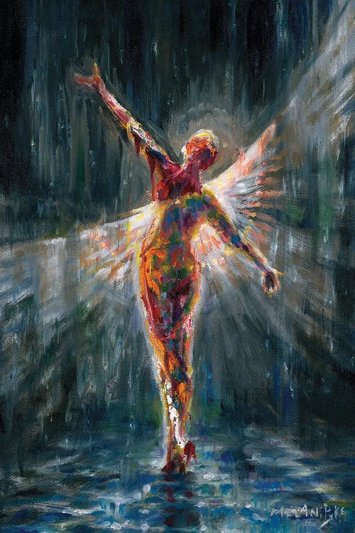 Winged Woman Canvas Wall Art by Melani Pyke | iCanvas