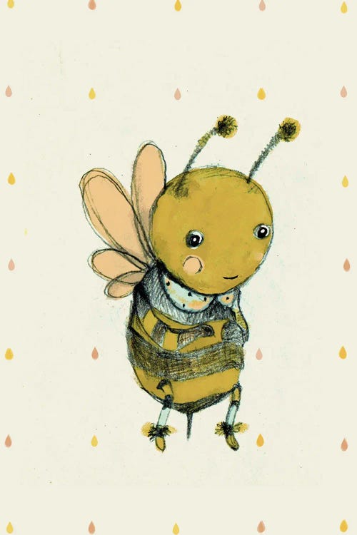 Cute Bee Canvas Wall Art by Art Mirano | iCanvas
