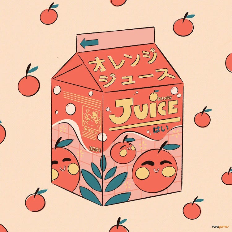 Orange Juice Box Canvas Wall Art by Rafael Gomes | iCanvas