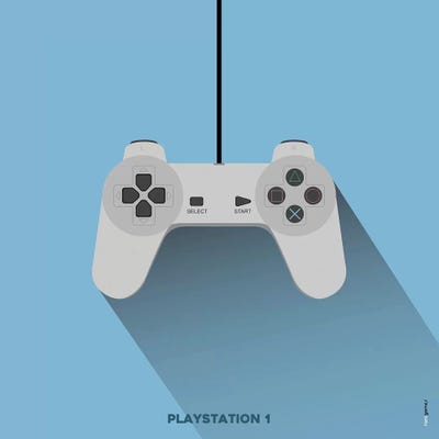 Playstation 1 Controller Drawing