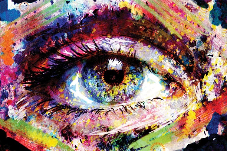 Eye - Window to the Soul Canvas Wall Art by Rockchromatic | iCanvas