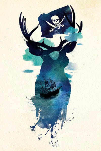Sunny Stag Canvas Print by Robert Farkas | iCanvas