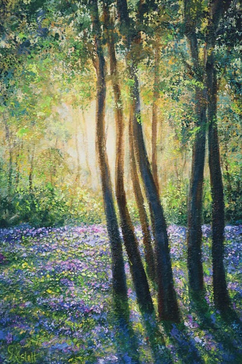 Bluebell Woods Canvas Wall Art by Ruth Aslett | iCanvas