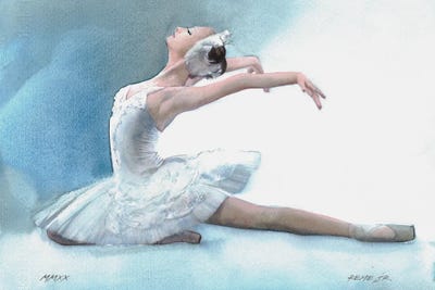 Ballerina Ballet Dancer Canvas Wall Art by Viola Painting | iCanvas