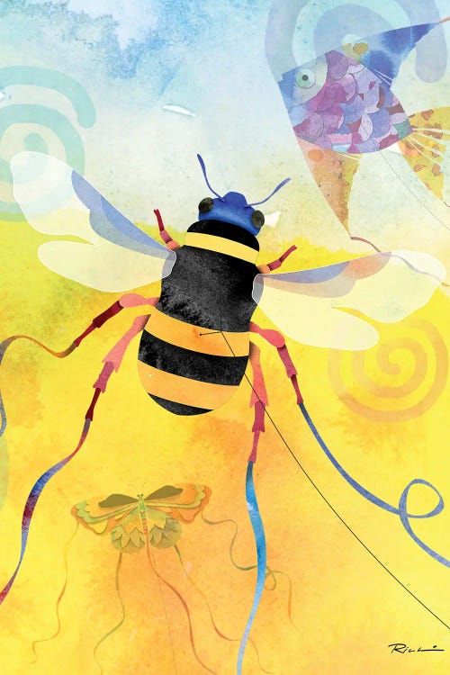 Cute Bee Canvas Wall Art by Art Mirano | iCanvas