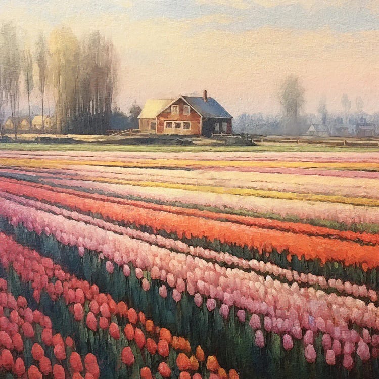Tulip Fields III Canvas Wall Art by RileyB | iCanvas
