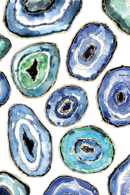 Watercolor Geodes Canvas Wall Art by blursbyai | iCanvas