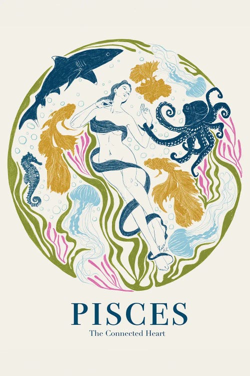 Pisces II Canvas Wall Art by Jenny Rome | iCanvas