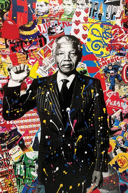 Nelson Mandela Canvas Wall Art by Lanre Studio | iCanvas