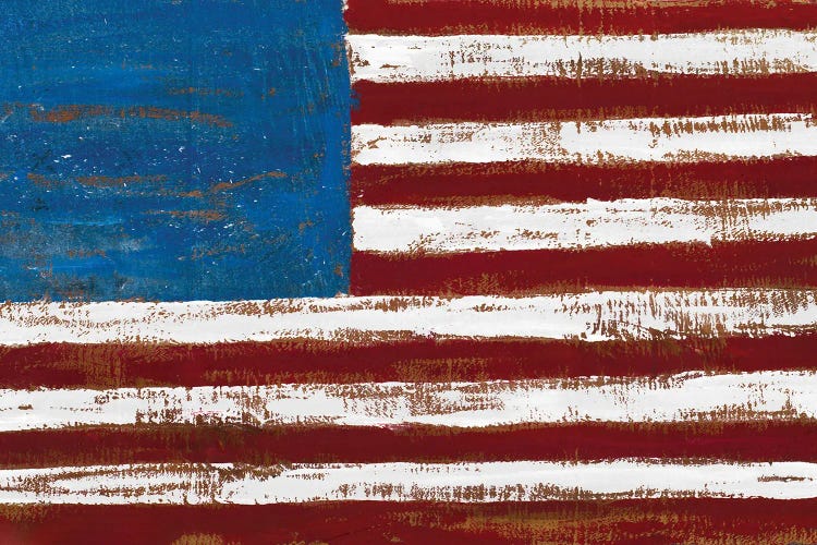 Artistic American Flag Canvas Wall Art by Gina Ritter | iCanvas
