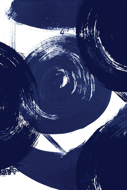 Indigo Swirl Canvas Wall Art by Gina Ritter | iCanvas