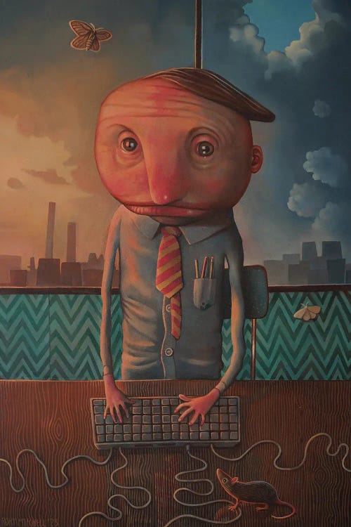 A Half Dead Man Canvas Wall Art by Rory Mitchell | iCanvas