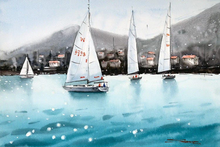 Wind In My Sails Canvas Wall Art by Swarup Dandapat | iCanvas