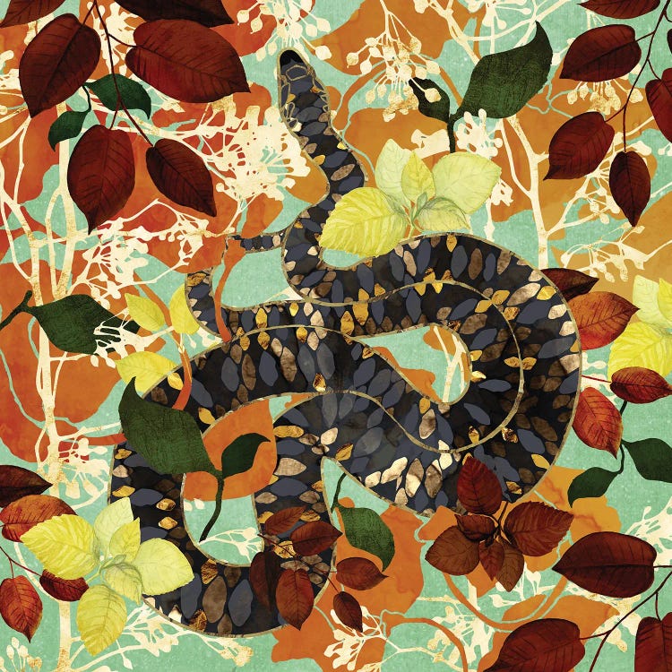 Fall Serpent Garden Canvas Wall Art by SpaceFrog Designs | iCanvas