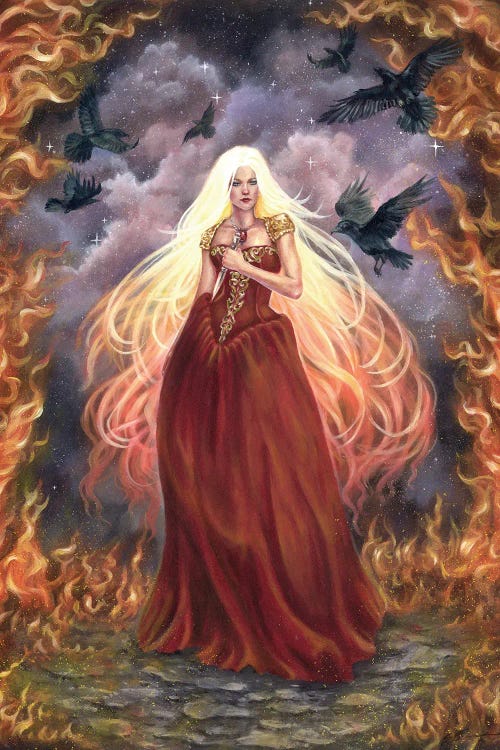 Lady Of Fire Canvas Wall Art by Selina Fenech | iCanvas