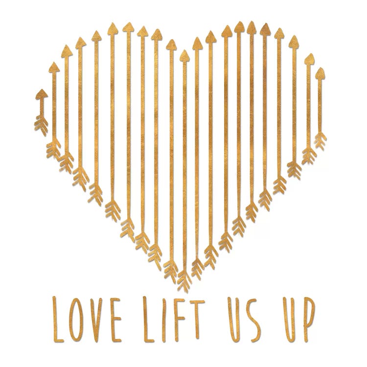 Love Lifts Us Up Canvas Wall Art by SD Graphics Studio | iCanvas