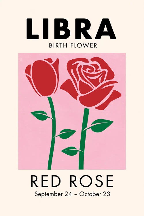 Libra Birth Flower Canvas Wall Art by Jania Sharipzhanova | iCanvas