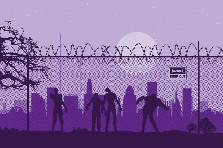 Baltimore Zombies Canvas Wall Art by SKYWORLDPROJECT | iCanvas