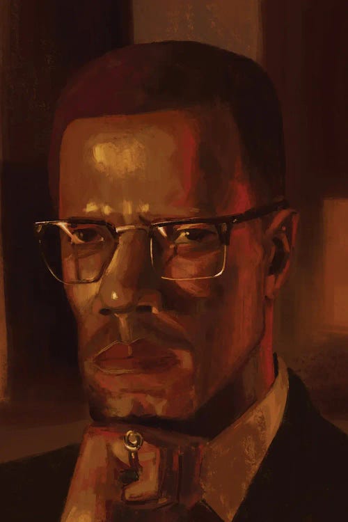 Malcolm X Canvas Wall Art by Domonique Brown | iCanvas
