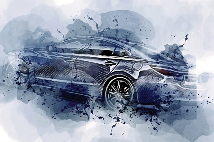 Mazda VI Abstract Cars Canvas Wall Art by Sissy Angelastro | iCanvas