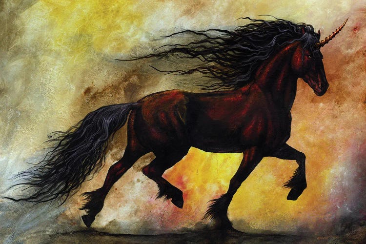 Rust Unicorn Canvas Wall Art by Stanley Morrison | iCanvas