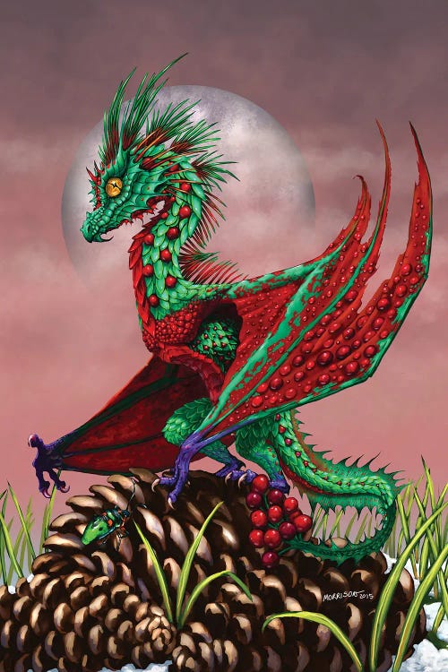 Blueberry Dragon Canvas Wall Art by Stanley Morrison | iCanvas