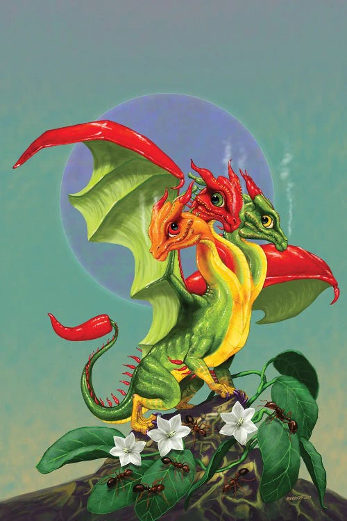 Blueberry Dragon Canvas Wall Art by Stanley Morrison | iCanvas