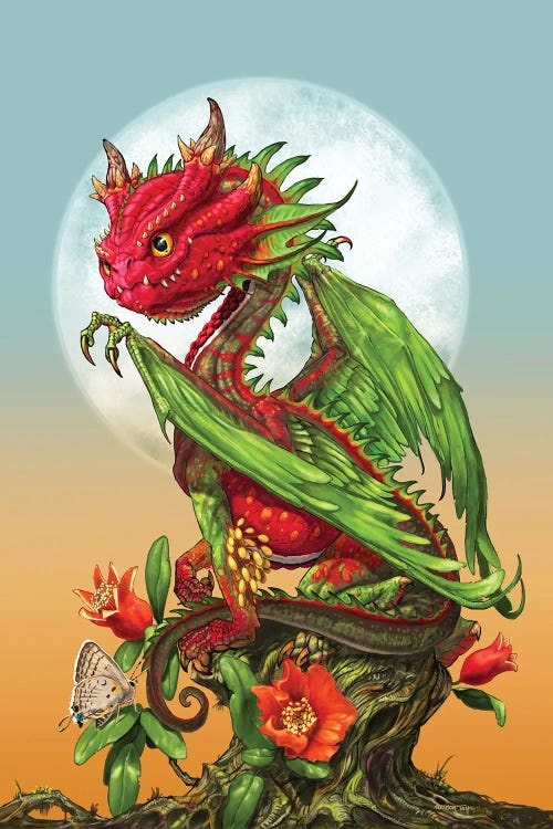 Blueberry Dragon Canvas Wall Art by Stanley Morrison | iCanvas