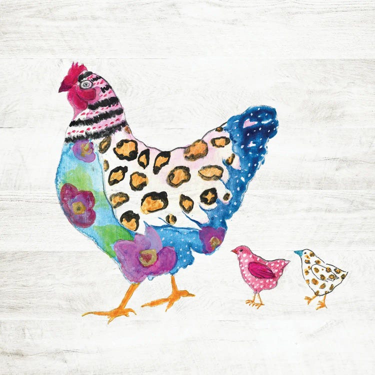Funky Chicken Canvas Wall Art by Tava Studios | iCanvas