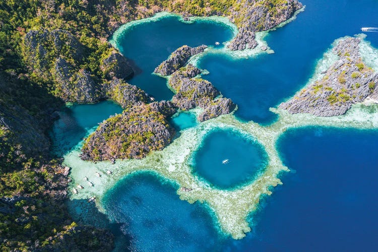 Twin Lagoons, Coron, Palawan, Phili - Canvas Wall Art | Matteo Colombo