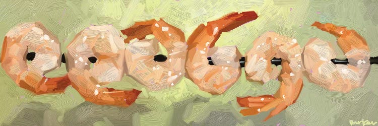Dancing Shrimp Canvas Wall Art by Teddi Parker | iCanvas