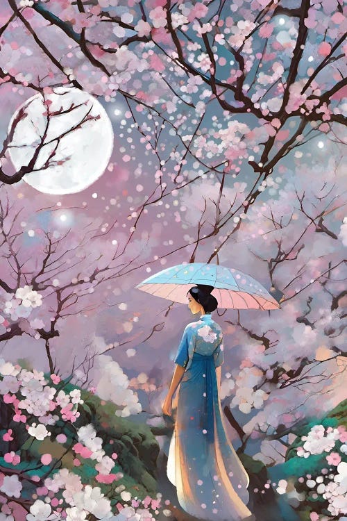 Sakura Canvas Wall Art by Thomas Little | iCanvas