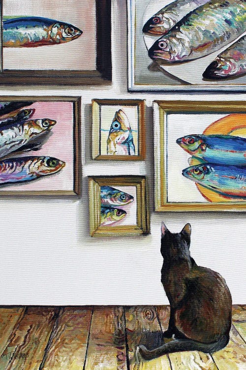 Alien Fishing Canvas Wall Art by Naolito | iCanvas