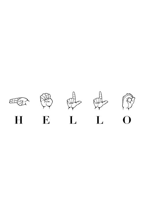 Hello Sign Language Canvas Wall Art by Typologie Paper Co | iCanvas