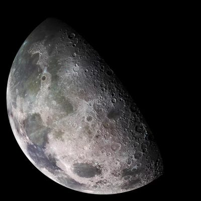 First Quarter Moon Canvas Wall Art by Stocktrek Images | iCanvas