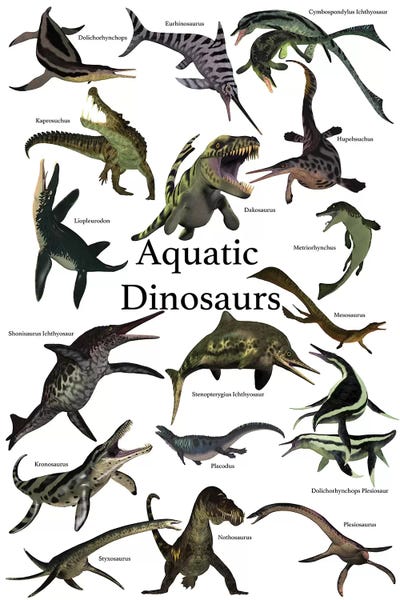 Prehistoric Marine Life Poster