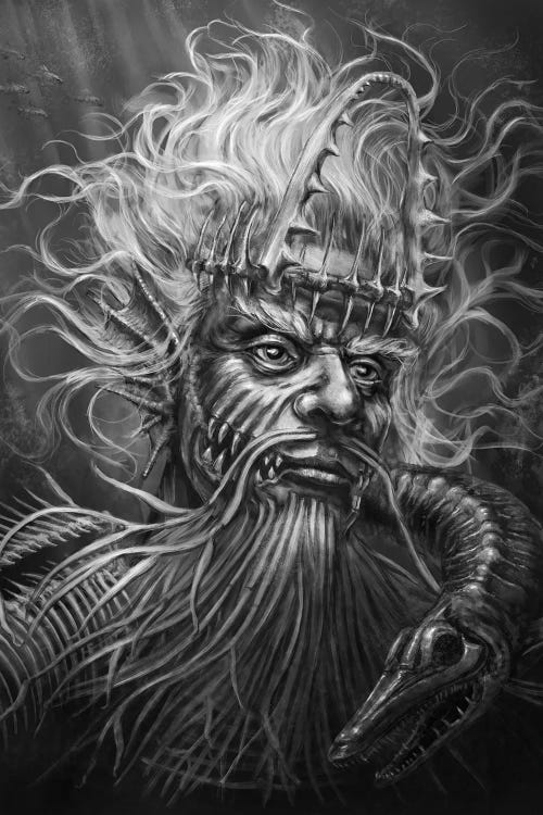 Water God Ahti Canvas Wall Art by Tero Porthan | iCanvas