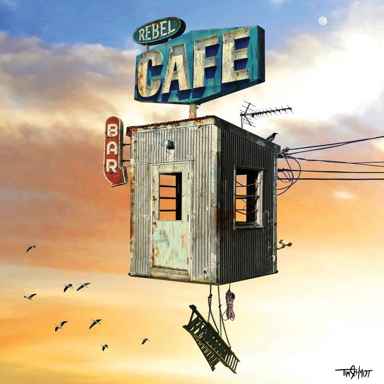 The Rebel Cafe Canvas Wall Art by Tim Schmidt | iCanvas