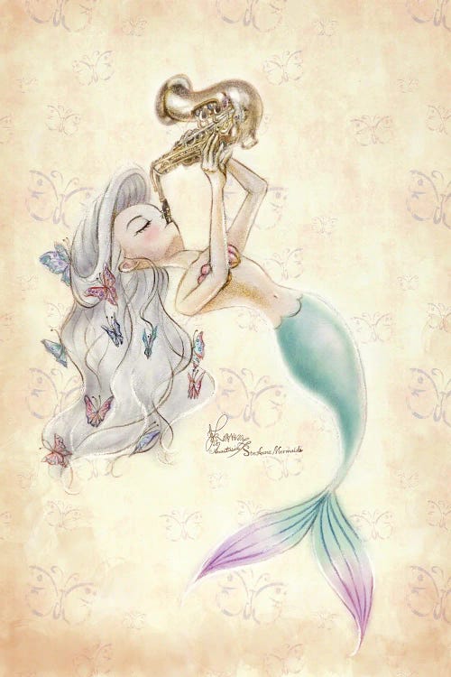 Ste-Anne Mermaid La Source Canvas Wall Art by Anastasia Tsai | iCanvas