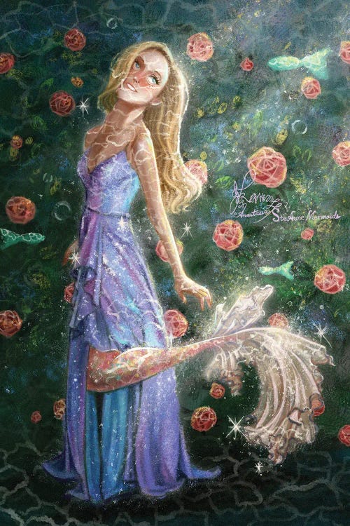 Ste-Anne Mermaid La Source Canvas Wall Art by Anastasia Tsai | iCanvas