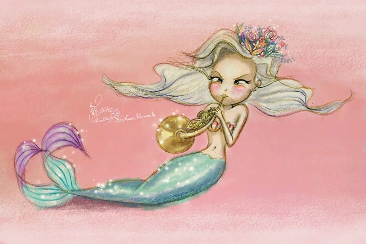 Ste-Anne Mermaid La Source Canvas Wall Art by Anastasia Tsai | iCanvas