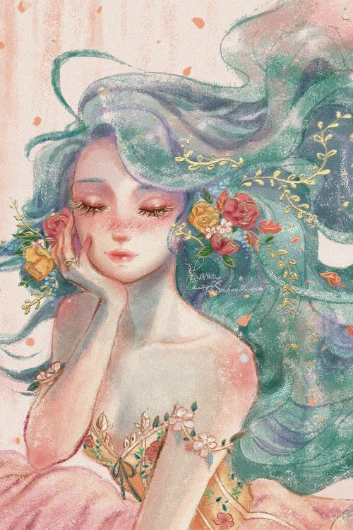 Ste-Anne Mermaid La Source Canvas Wall Art by Anastasia Tsai | iCanvas