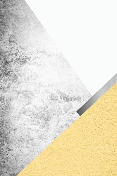 Yellow And Black Triangles Canvas Art Print by Pixy Paper | iCanvas