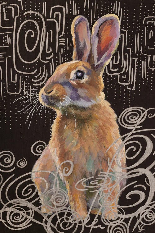 Rabbit Canvas Wall Art by Alona Vakhmistrova | iCanvas