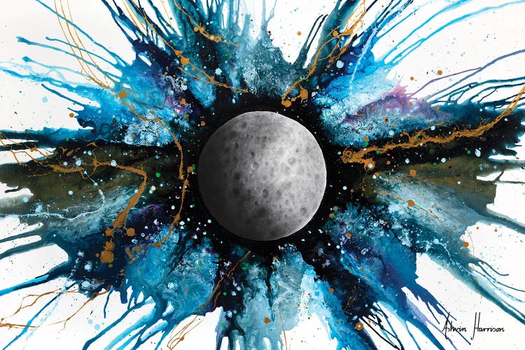 Abstract Universe - A Distant Moon - Canvas Wall Art | Ashvin Harrison