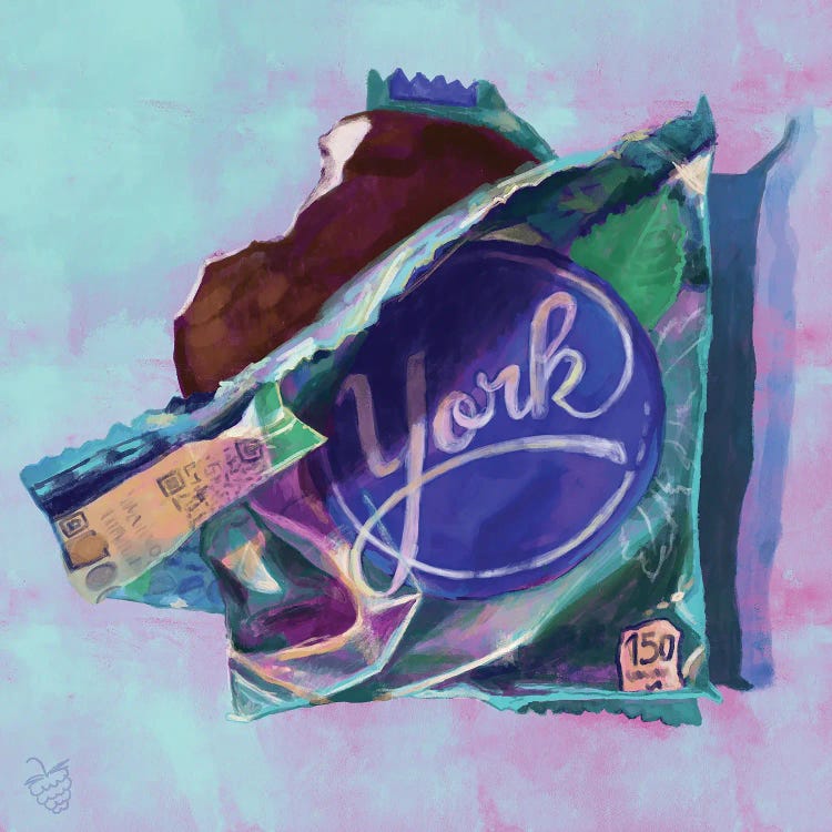 York Peppermint Pattie Drawing York Peppermint Pattie II, An Art Print