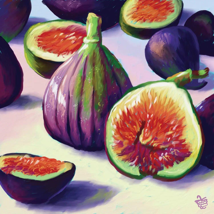 Figs, Figs, Figs Canvas Wall Art by Very Berry | iCanvas