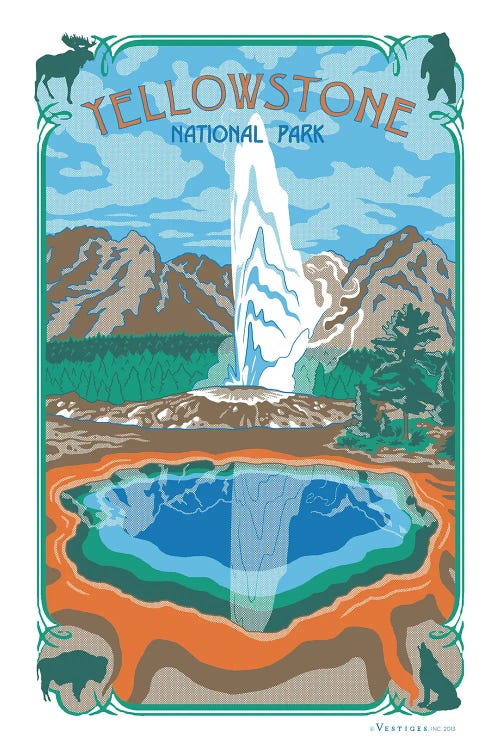 Yellowstone Canvas Wall Art by Vestiges | iCanvas