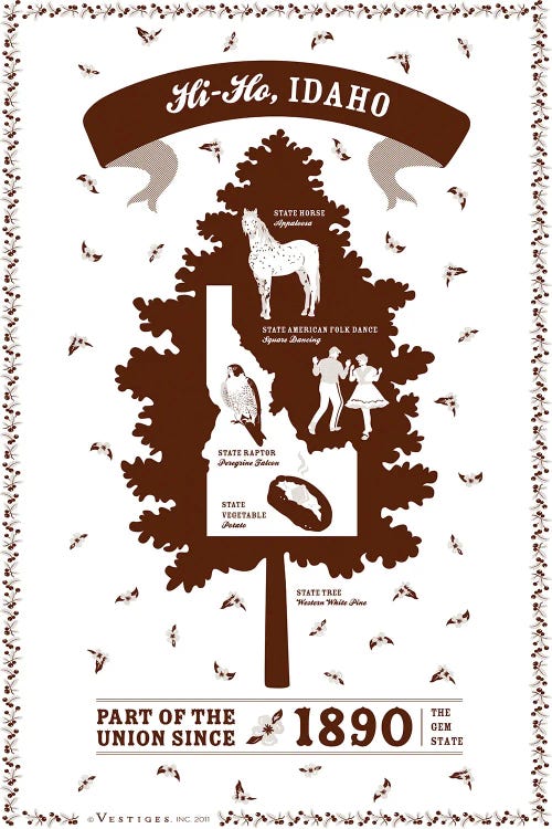 Idaho Canvas Wall Art by Vestiges | iCanvas